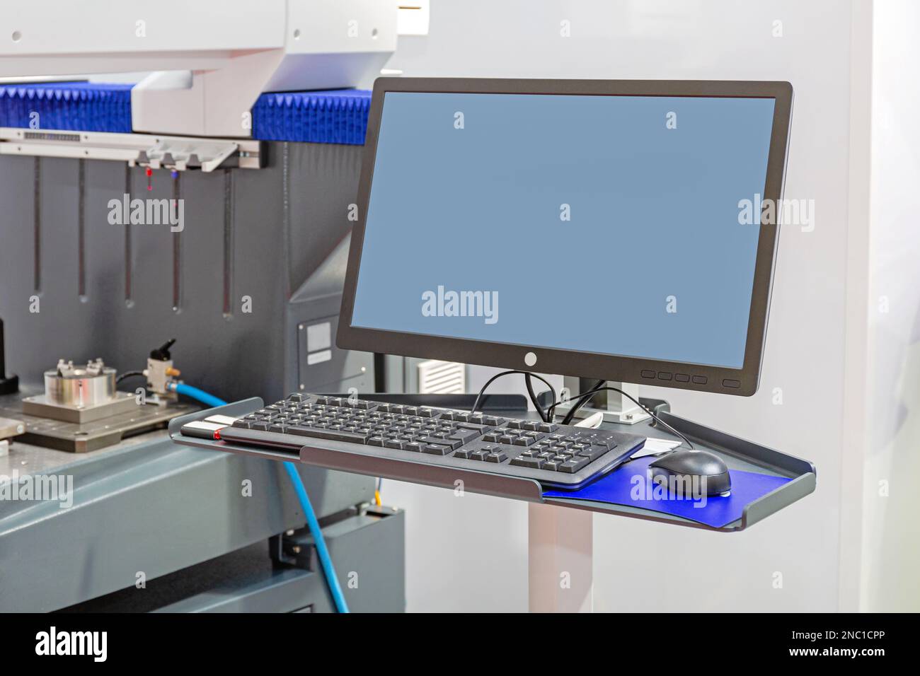 Computer Monitor Control CNC Machine Factory Production Stock Photo - Alamy
