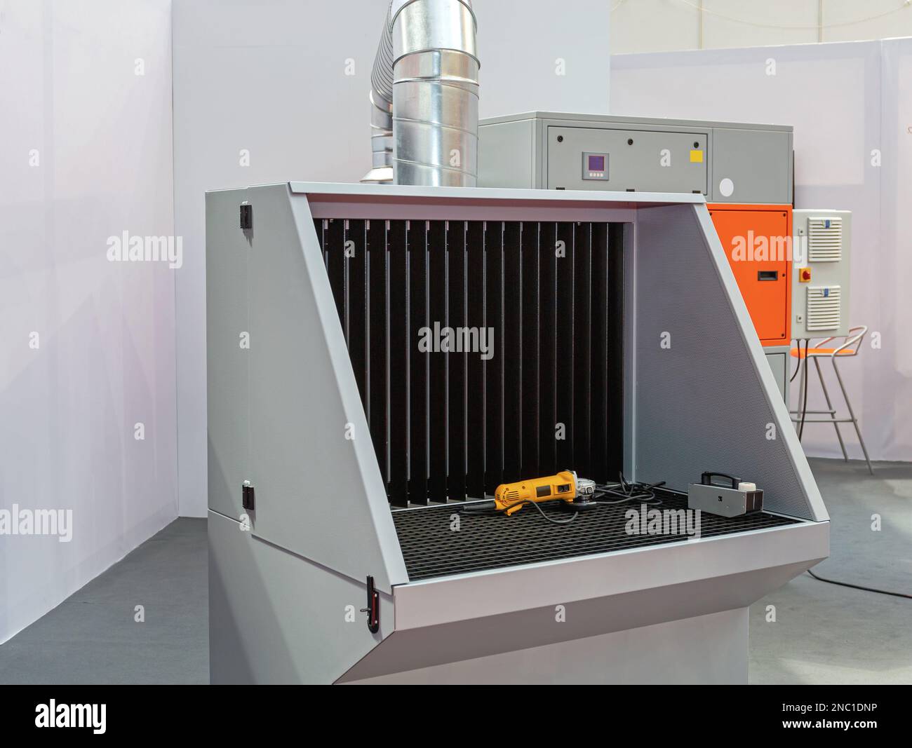 Welding Fume Smoke Exhaust System in Metal Production Workshop Stock ...