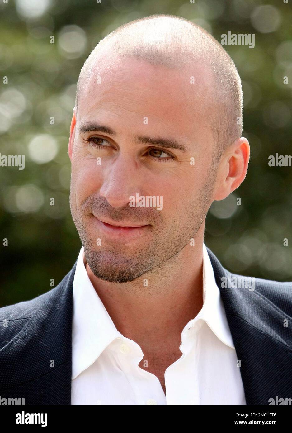 British actor Joseph Fiennes poses for photographers during the MIPTV ...