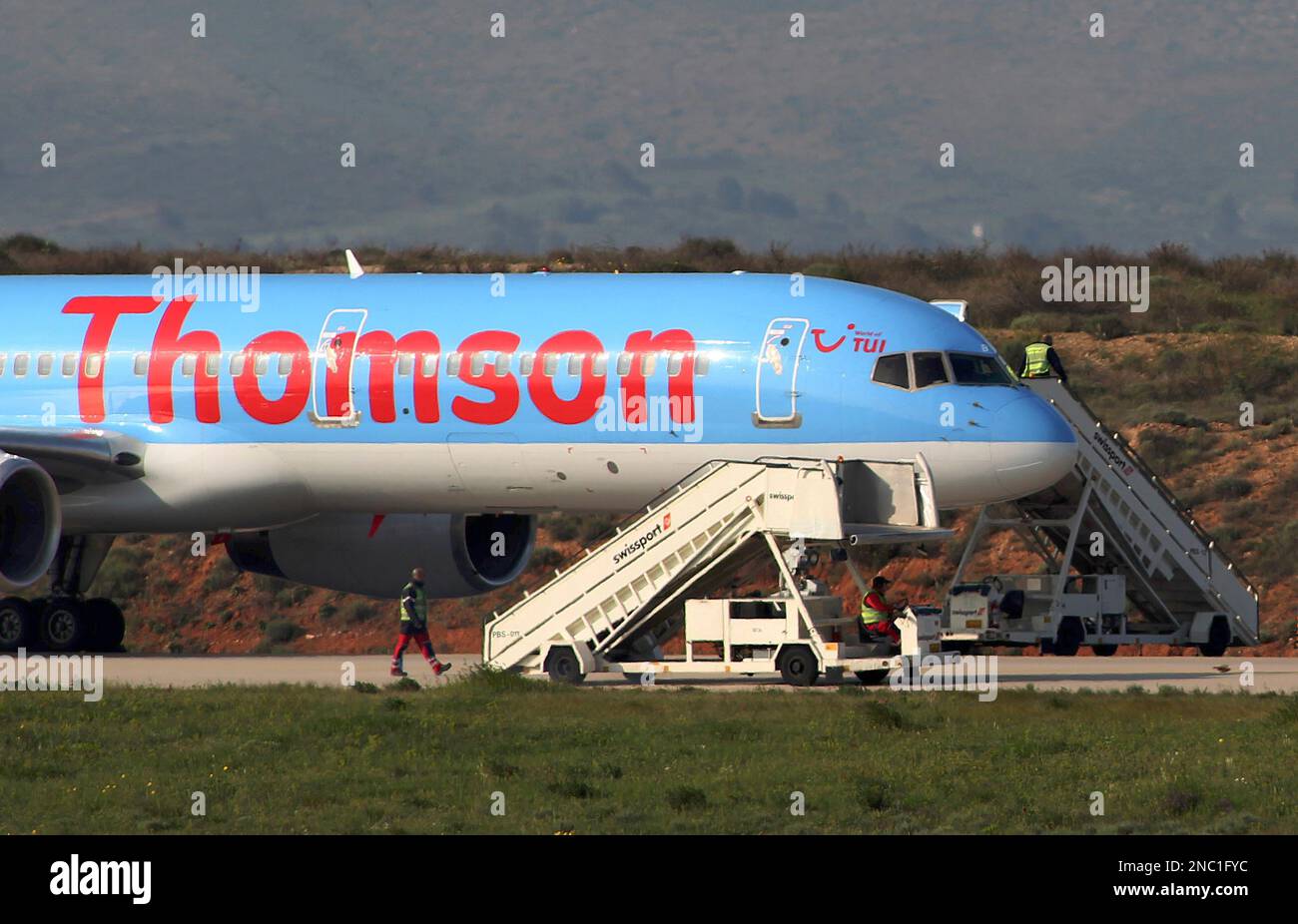The British passenger plane of Thomson Airways which was heading from ...