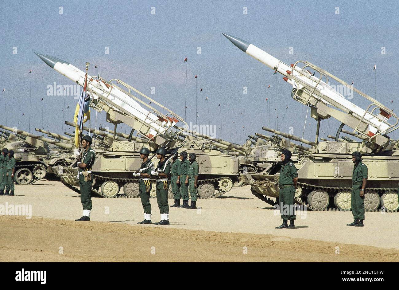 Egyptian military parade on Oct. 6, 1978 to celebrate the 5th ...