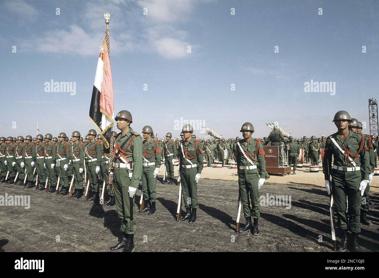 Egyptian military parade on Oct. 6, 1978 to celebrate the 5th ...