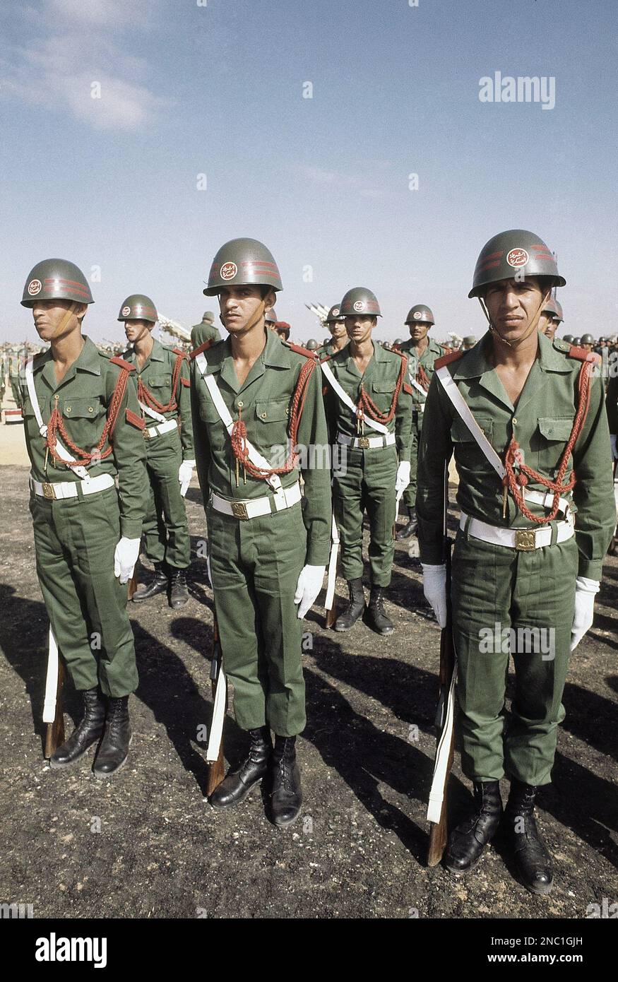 Egyptian military parade on Oct. 6, 1978 to celebrate the 5th ...