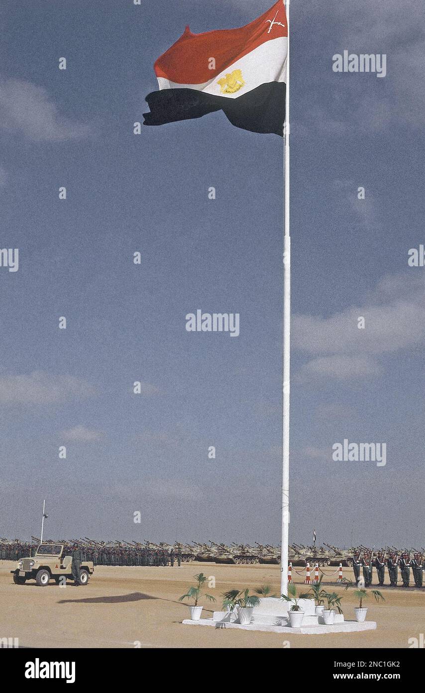 Egyptian military parade on Oct. 6, 1978 to celebrate the 5th ...