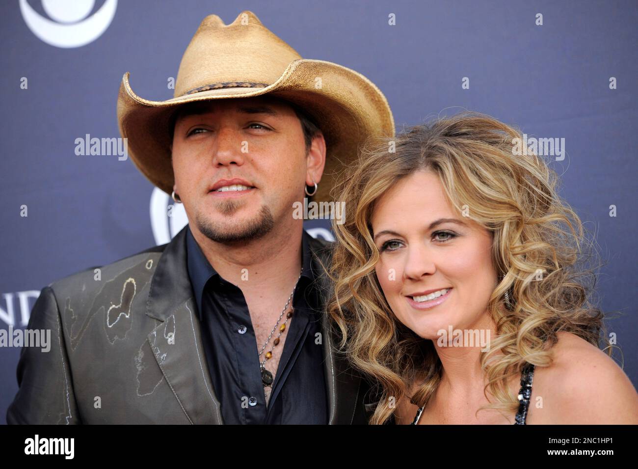 Jason Aldean, left, and Jessica Aldean arrive at the 46th Annual ...