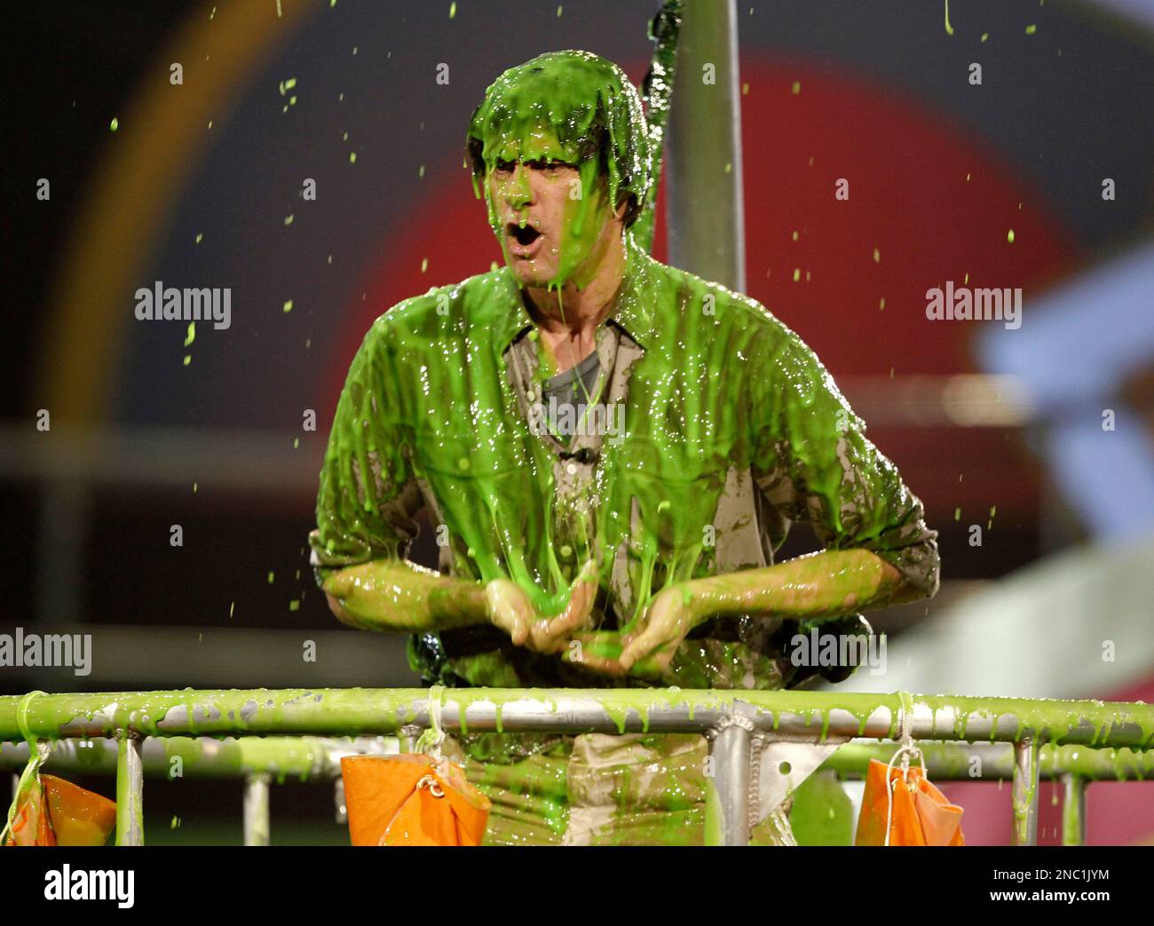Actor Jim Carrey gets slimed at Nickelodeon's 24th Annual Kids' Choice ...