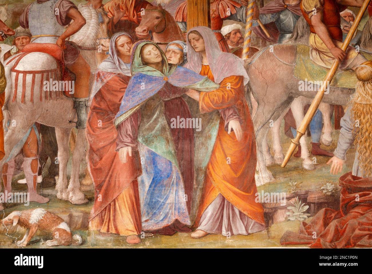 Detail of Passion and Crucifixion, 1529 AD (by Bernardino Luini, a ...