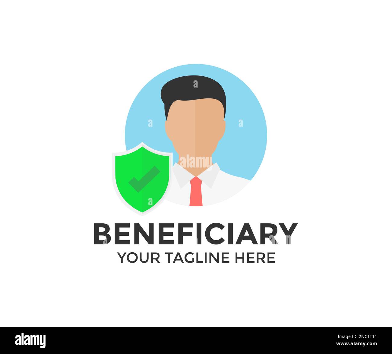 Beneficiary sign man and shield logo design. Beneficiary, Property and ...