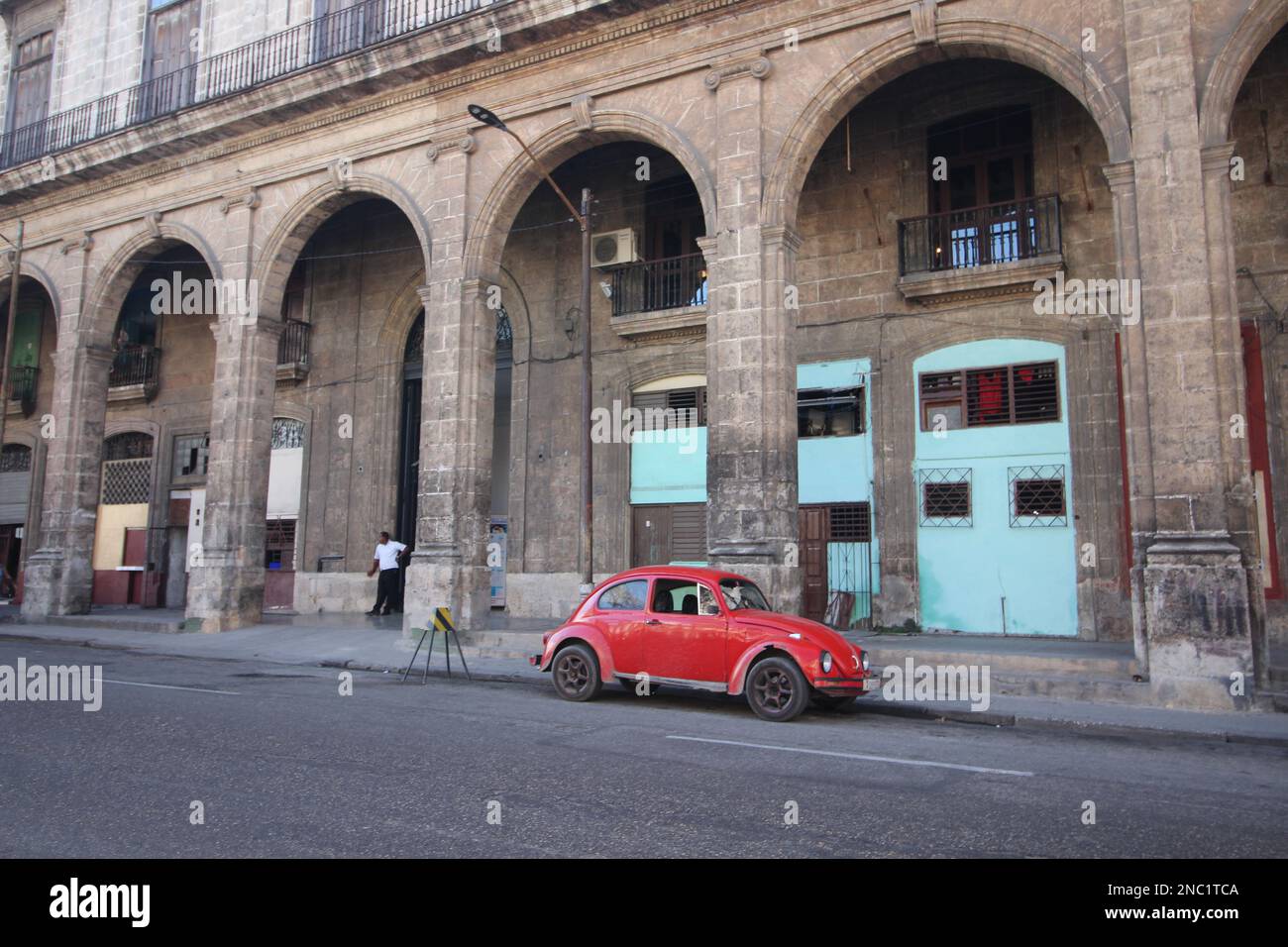 A street in Old Town Havana, Cuba. Reality of everyday life in Central ...