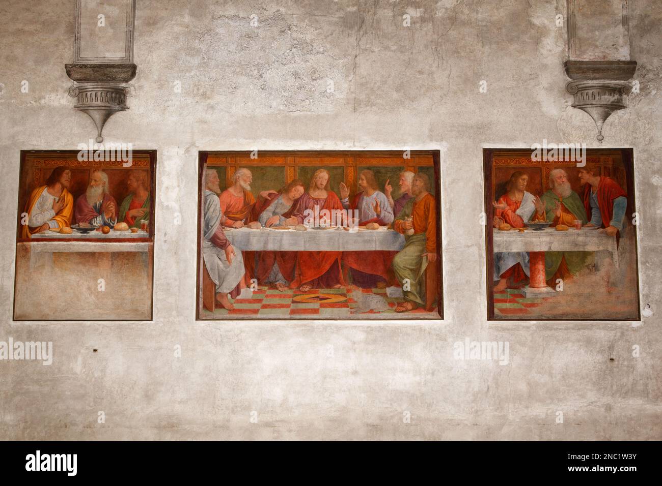 The Last Supper, 1529 AD (by Bernardino Luini, a disciple of Leonardo ...