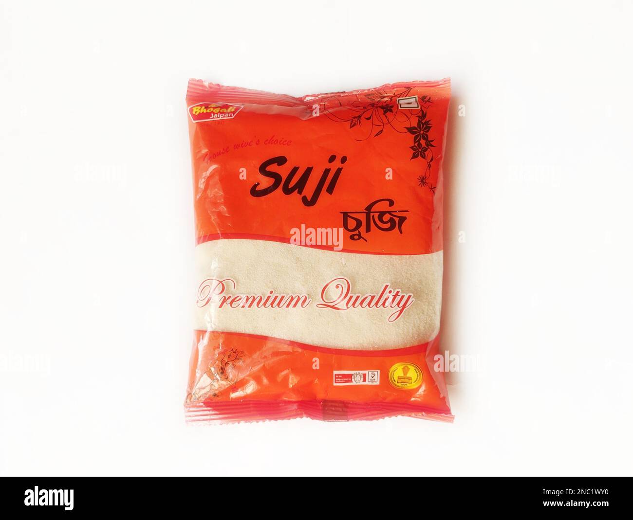 Bhogali Jalpan Suji Premium Quality Semolina pack in isolated ...