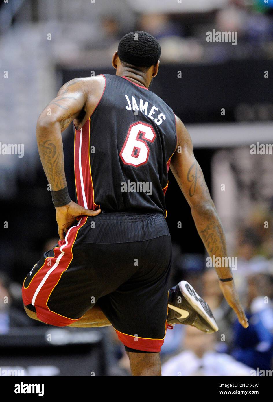 Miami Heat small forward LeBron James is seen during an NBA basketball ...