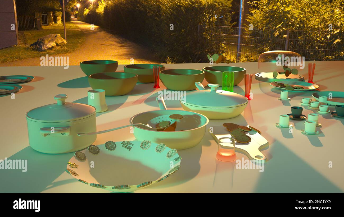 A food setup as Koonday commemorating yearly the NAZR of the 22nd day ...