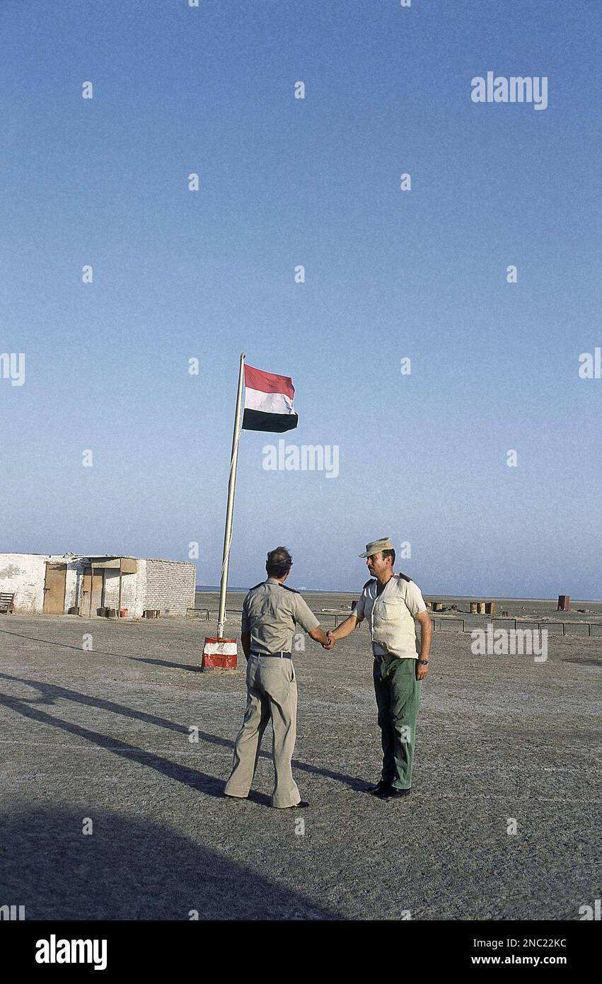 General views of the Ras Banas Naval facility in Egypt in 1984, which ...
