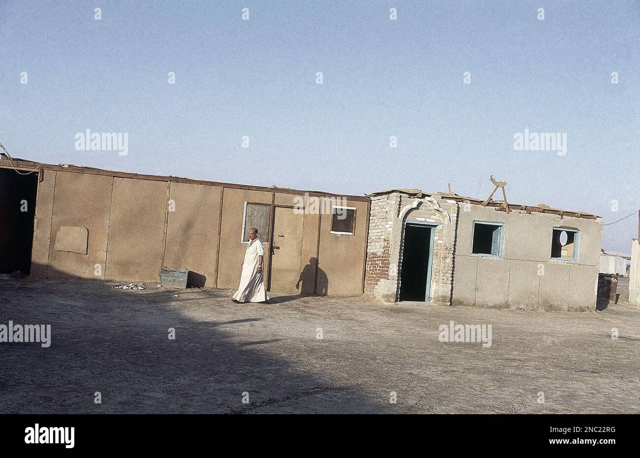 General views of the Ras Banas Naval facility in Egypt in 1984, which ...