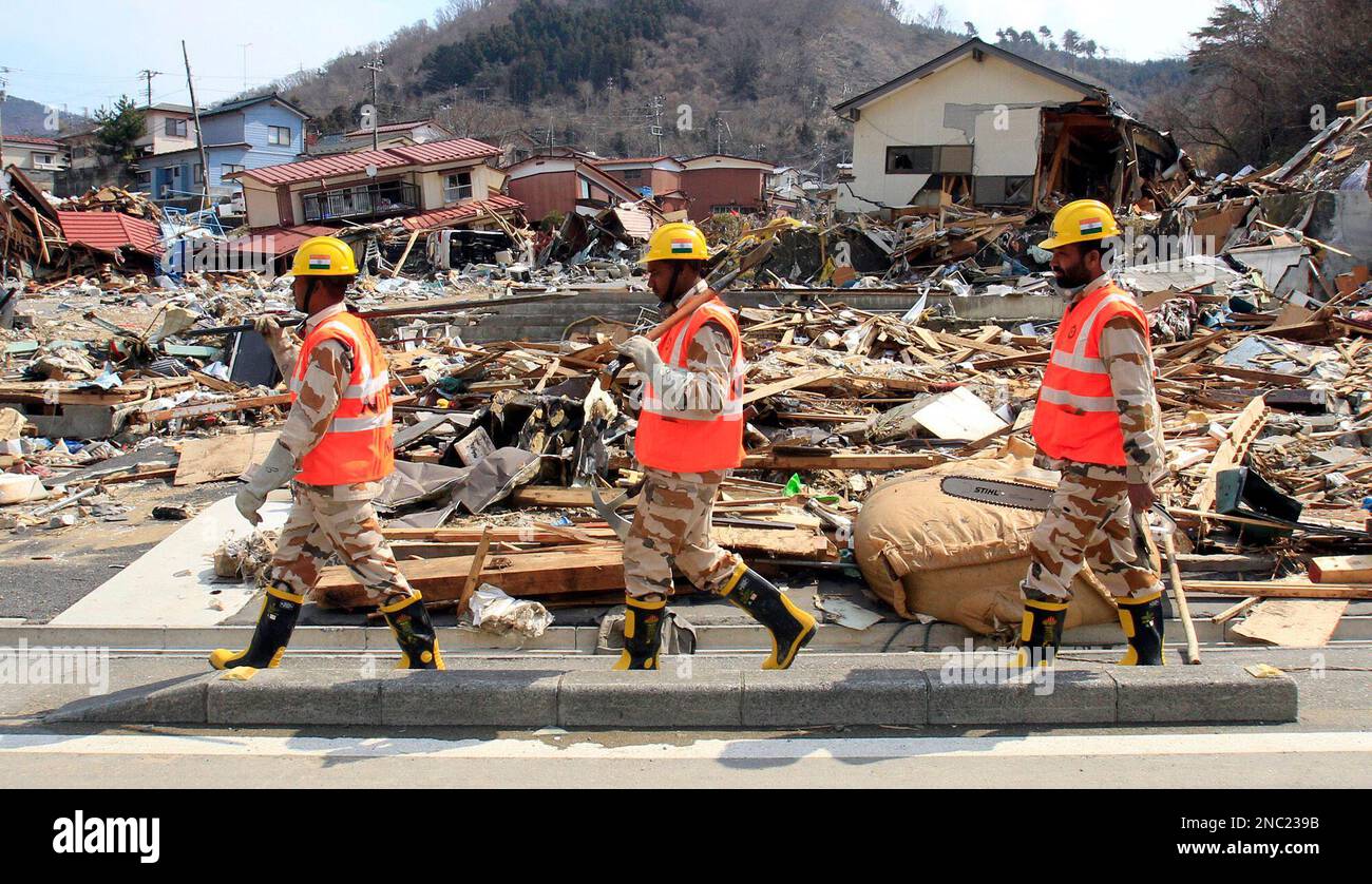Rescue team members of India National Disaster Management Rescue team members of India National Disaster Management