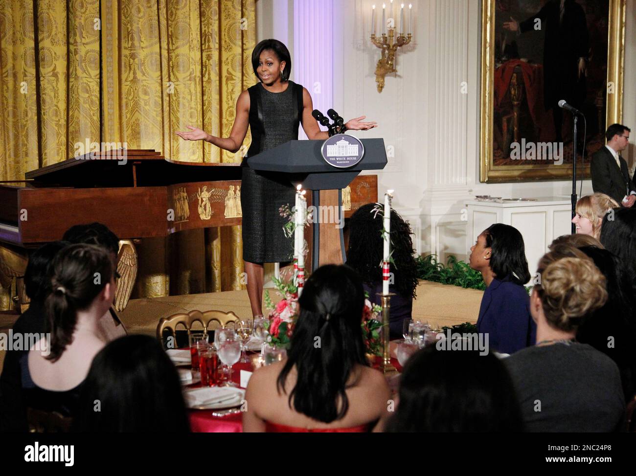 First lady Michelle Obama speaks at a mentoring event to celebrate ...
