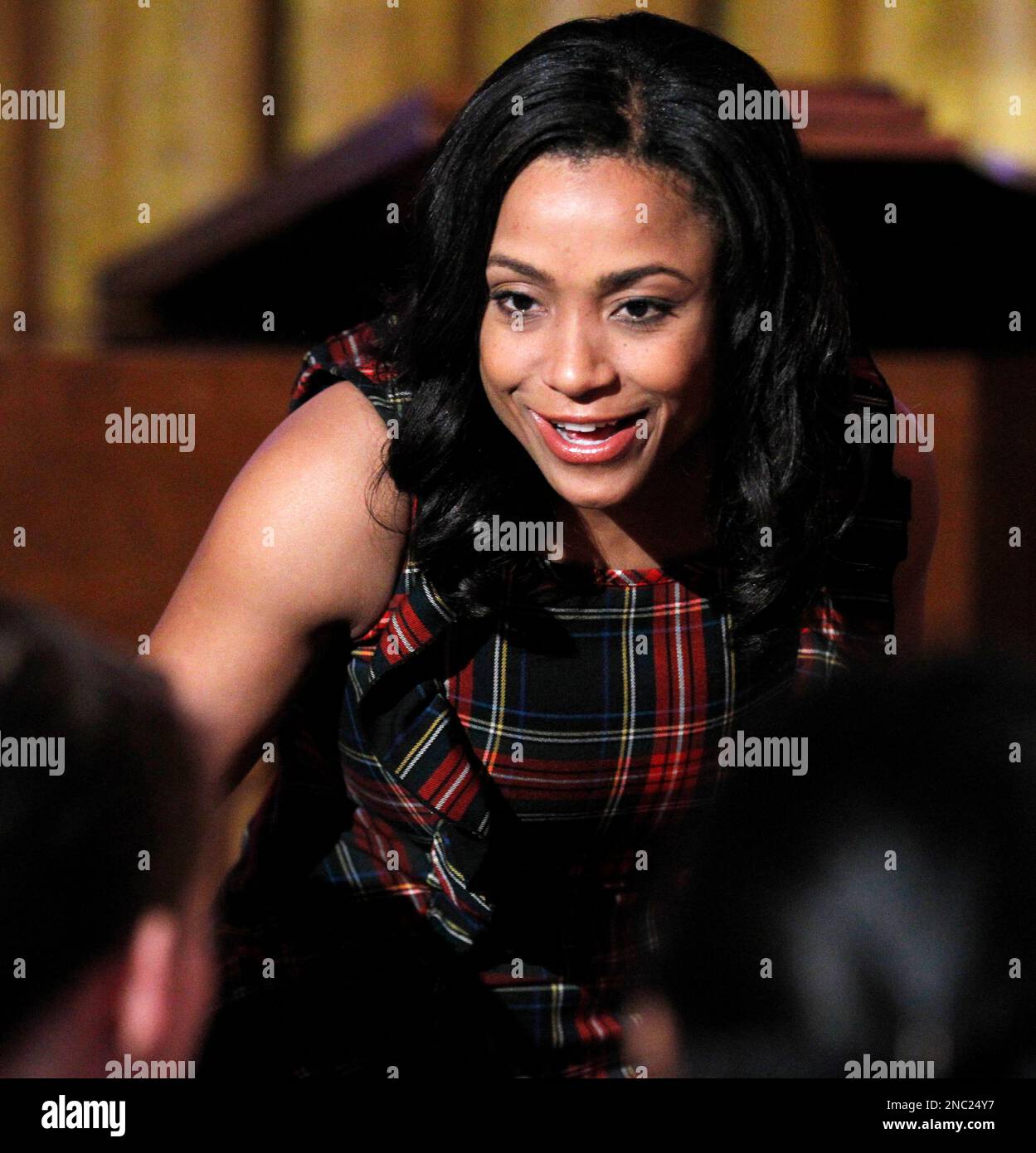 Olympic gold medalist Dominique Dawes attends a mentoring event to ...