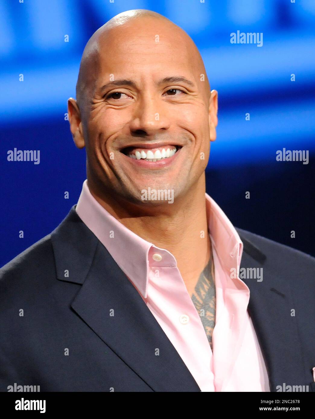 Actor and WWE Supestar Dwayne "The Rock" Johnson participates in a ...