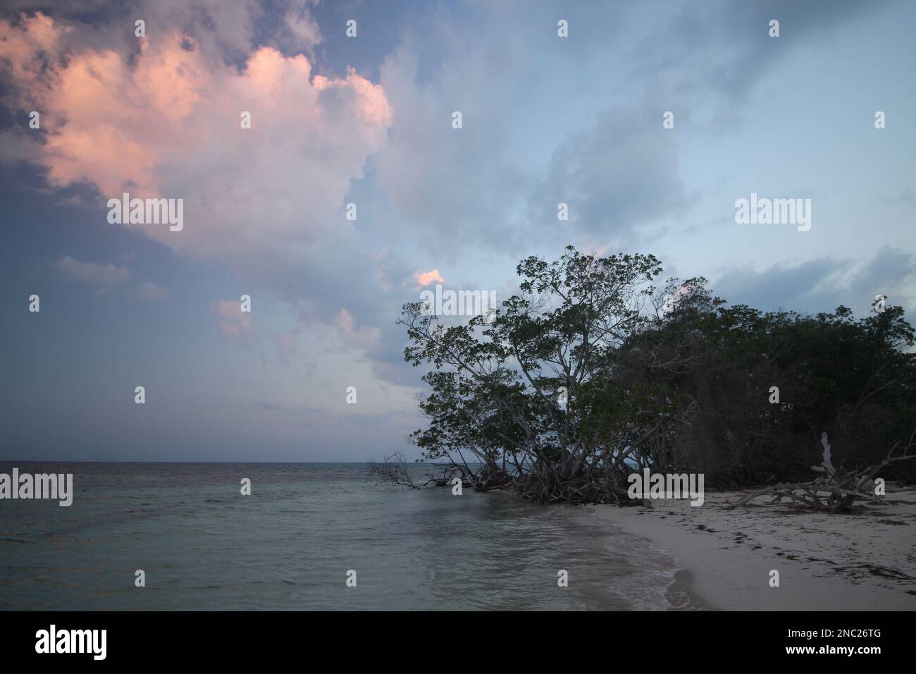 Sunset on caribbean tropical island hi-res stock photography and images ...