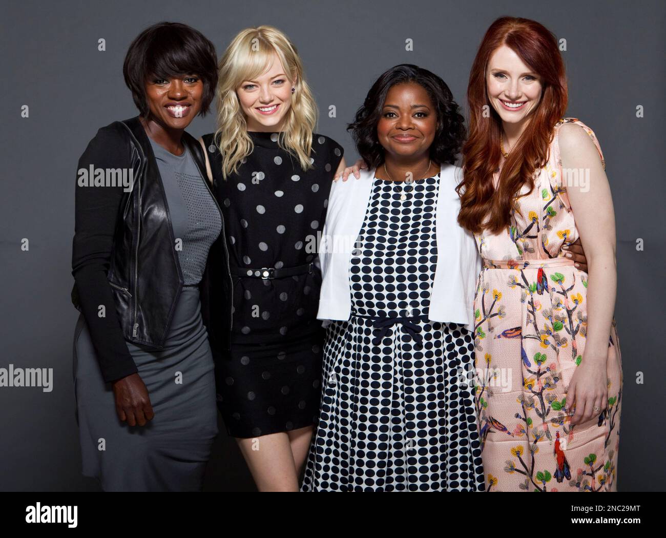 Actors, from left, Viola Davis, Emma Stone, Octavia Spencer and Bryce ...