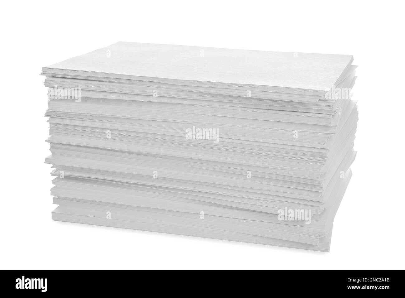 Stack of paper sheets isolated on white Stock Photo - Alamy