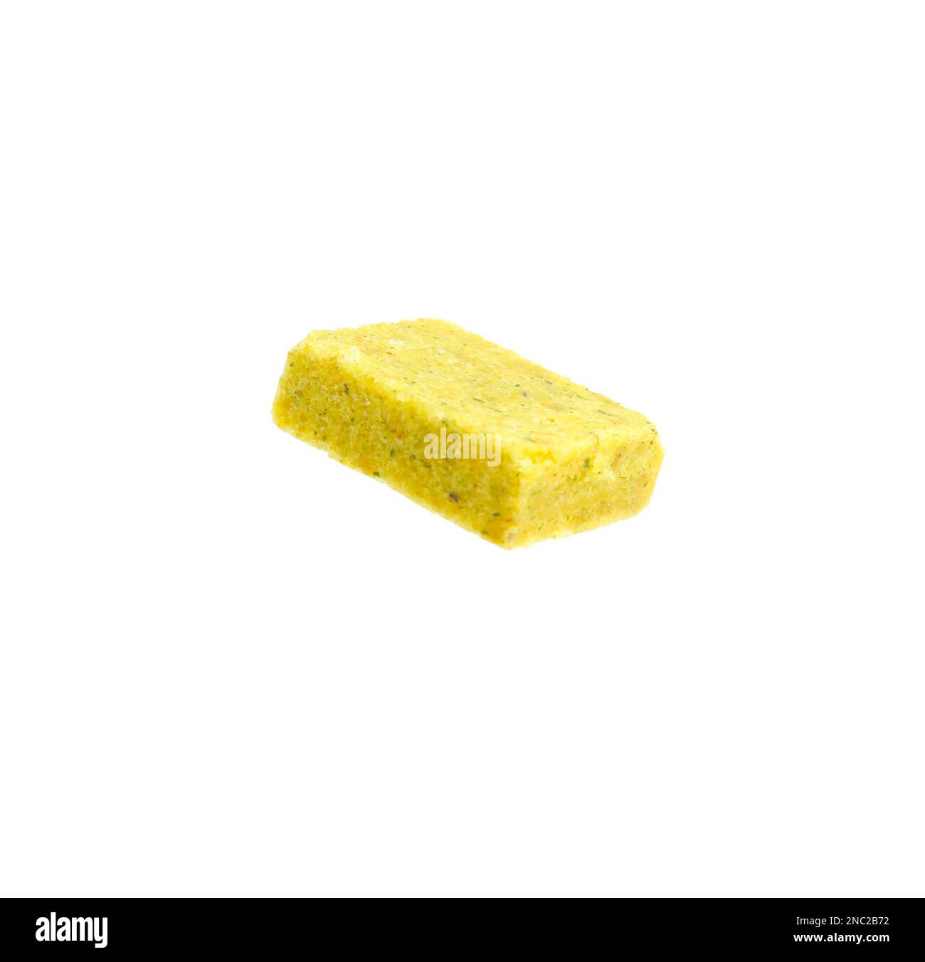 Bouillon cube on white background. Broth concentrate Stock Photo - Alamy