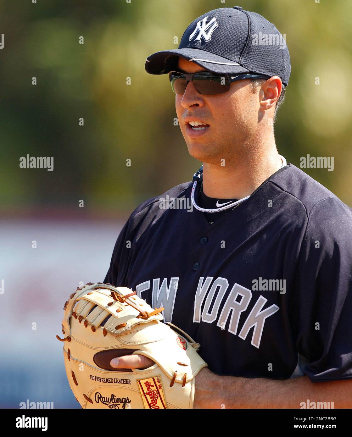 New York Yankees Mark Teixeira against the Minnesota Twins in a spring ...