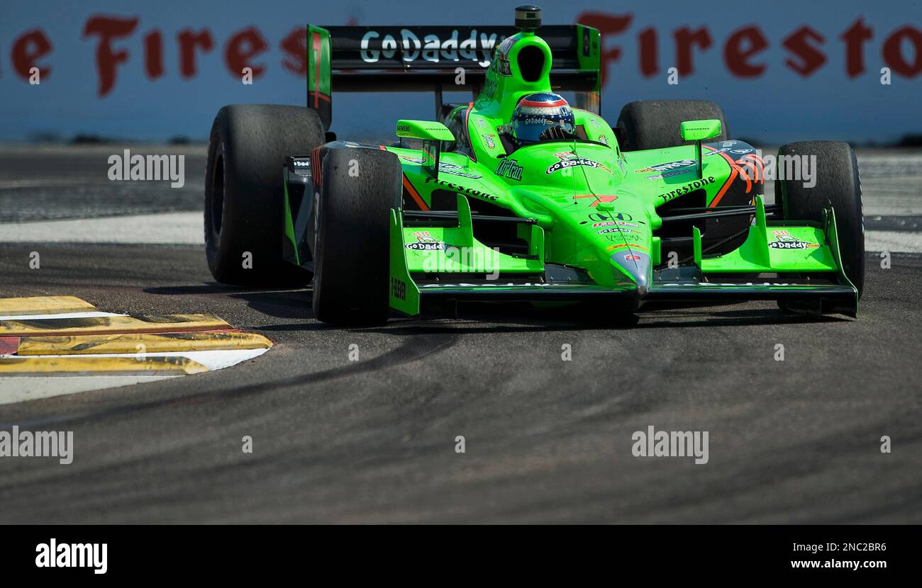 Andretti Autosport's Danica Patrick steers through turn one during the ...