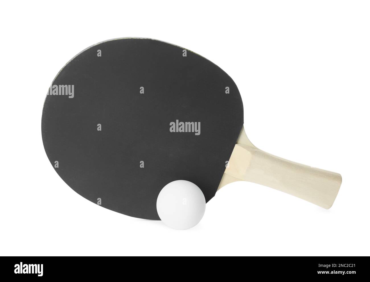 Ping pong racket and ball isolated on white Stock Photo - Alamy