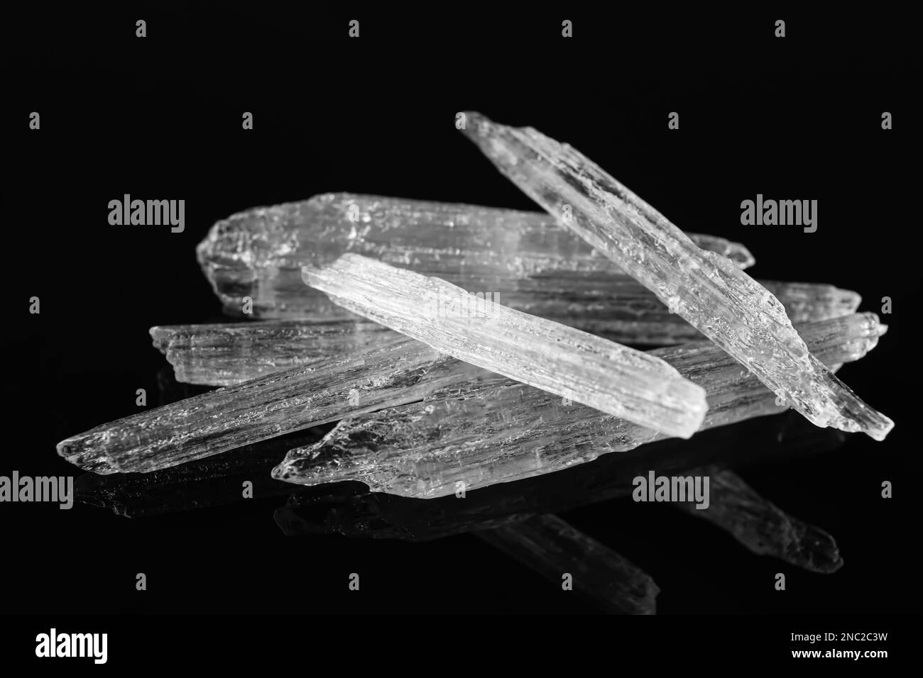Menthol crystals on black background, closeup view Stock Photo - Alamy