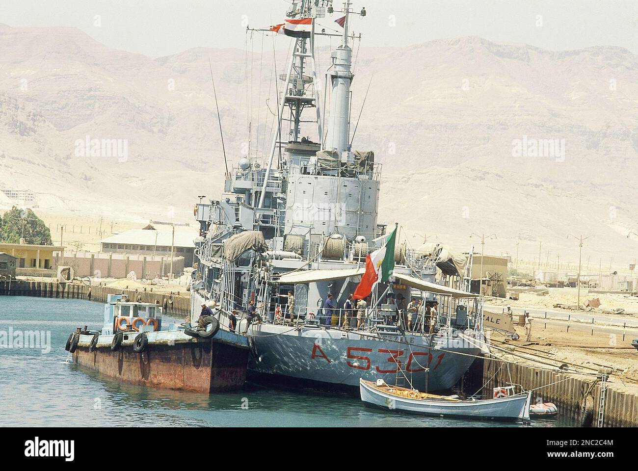 View of British minesweeper “Bossington” in Egypt in 1984. (AP Photo ...