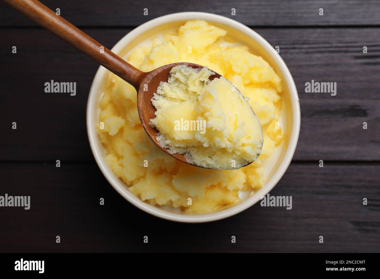Ghee on spoon top hi-res stock photography and images - Alamy