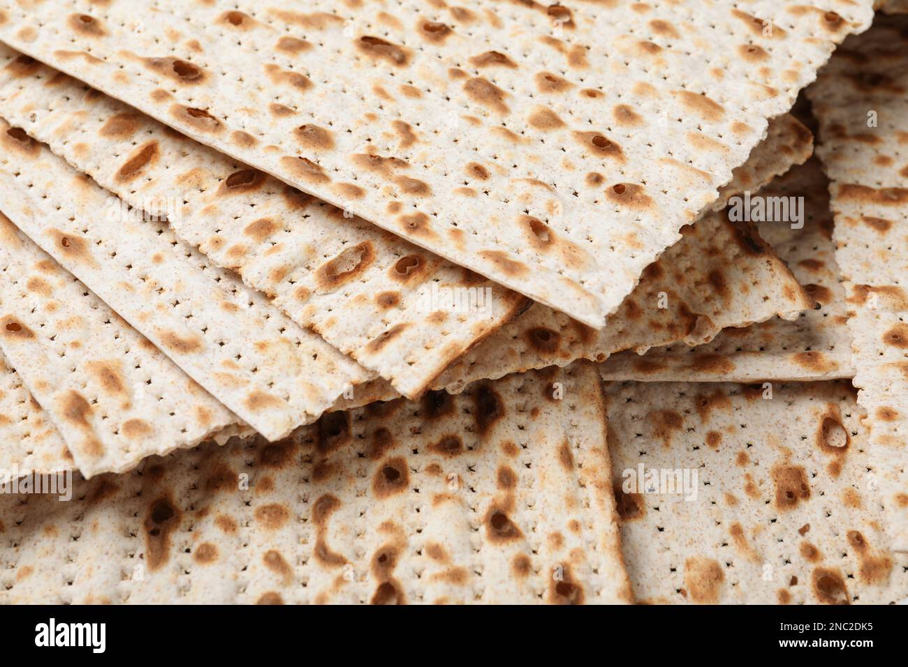 Traditional matzos as background, closeup. Pesach celebration Stock ...