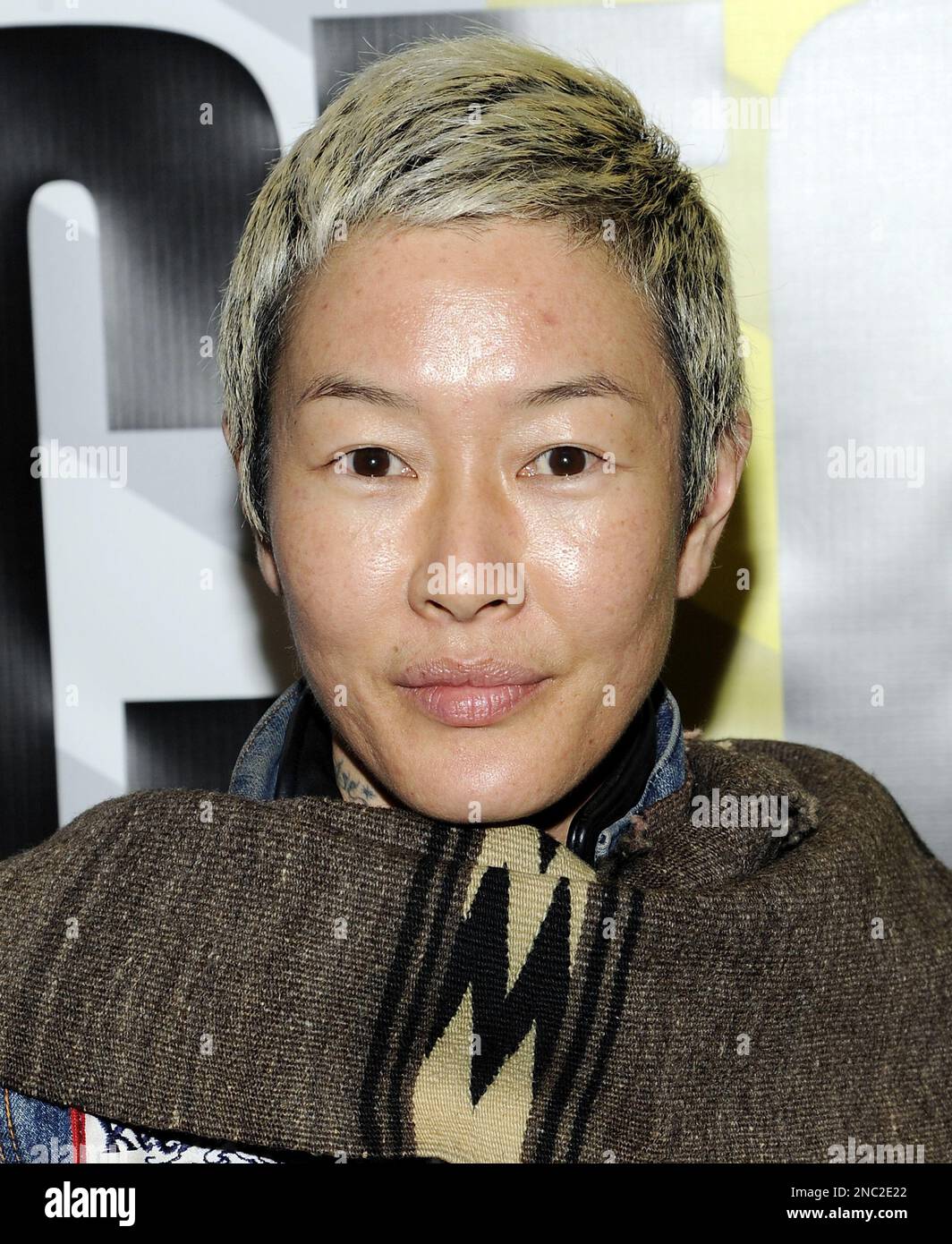 Model Jenny Shimizu attends the premiere of 'Hit So Hard' at the Museum ...