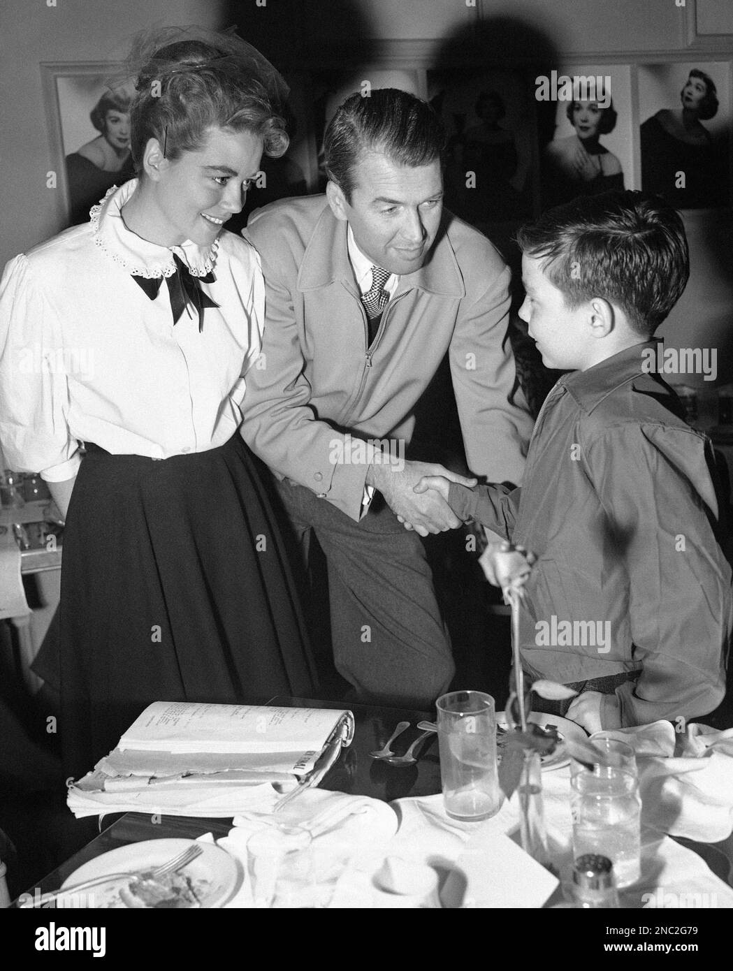 Bill Malone, 10-year-old brother of movie actress Dorothy Malone, left ...