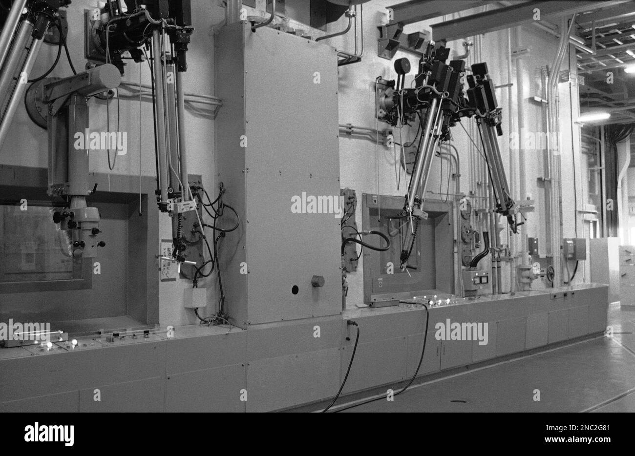 Exterior view of the spent nuclear fuel reprocessing plant of the Power ...