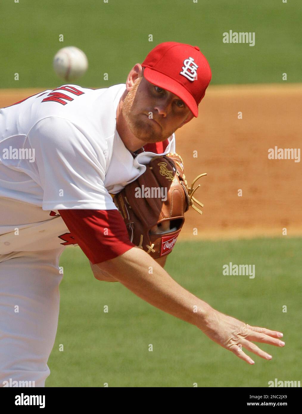 St. Louis Cardinals starting pitcher Kyle McClellan throws during the ...