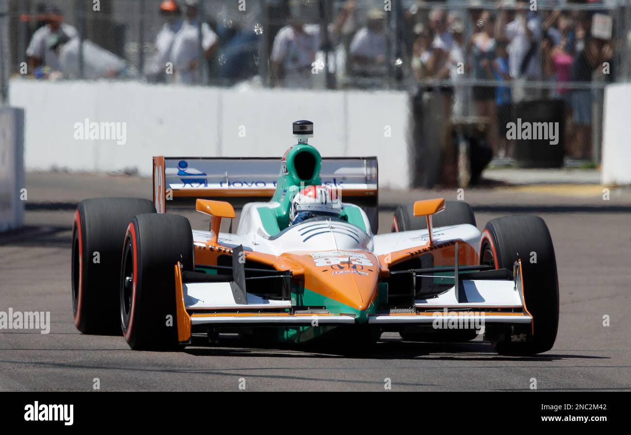 IndyCar driver Charlie Kimball during practice for the Honda Grand Prix ...