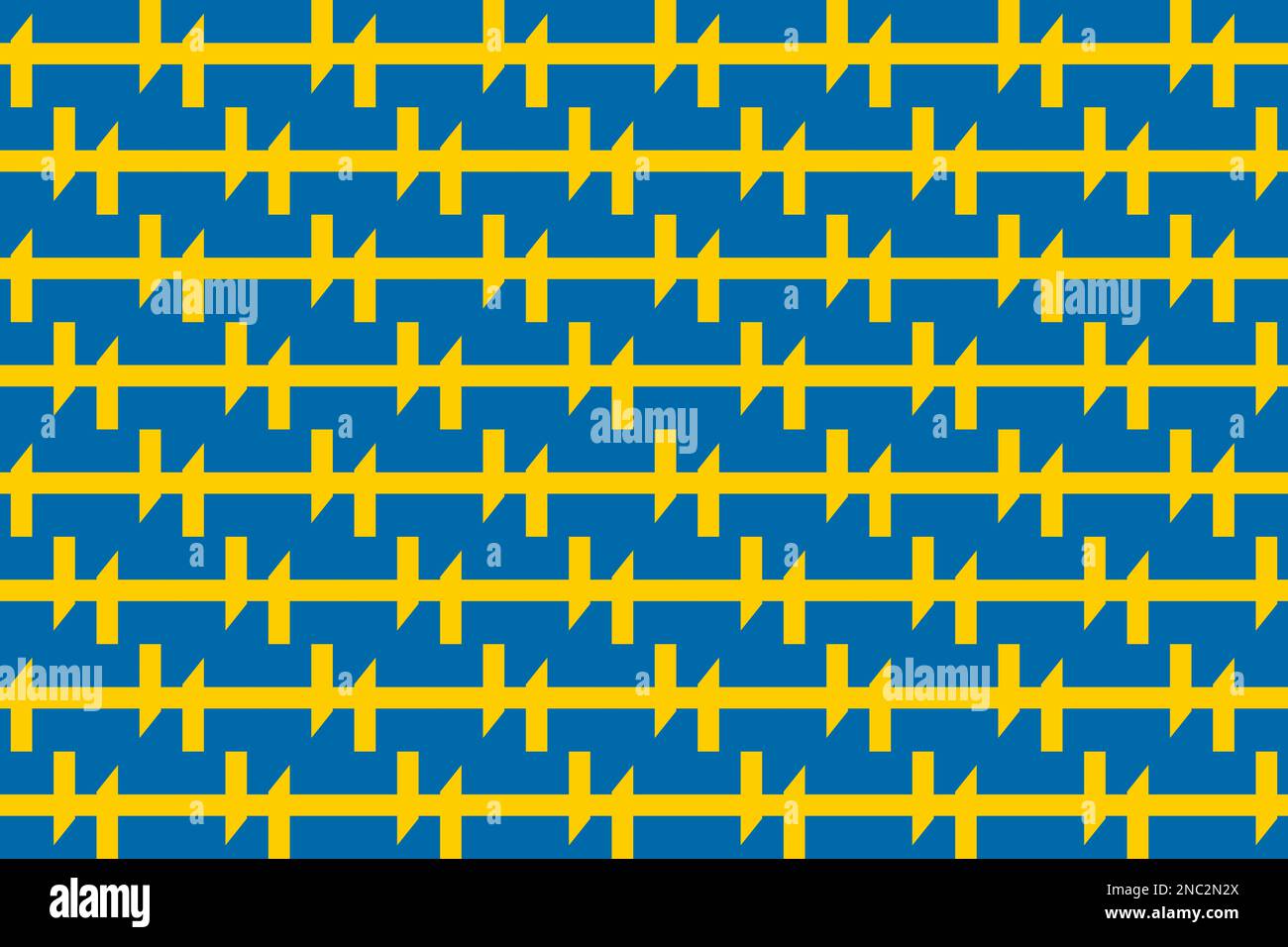 Geometric pattern in the colors of the national flag of Sweden. The ...