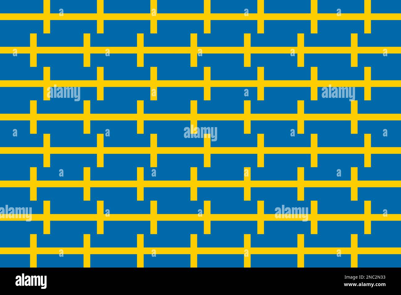 Geometric pattern in the colors of the national flag of Sweden. The ...