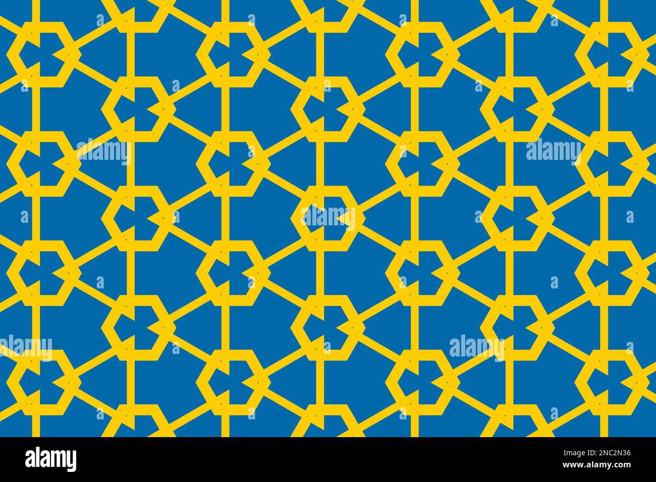 Geometric pattern in the colors of the national flag of Sweden. The ...