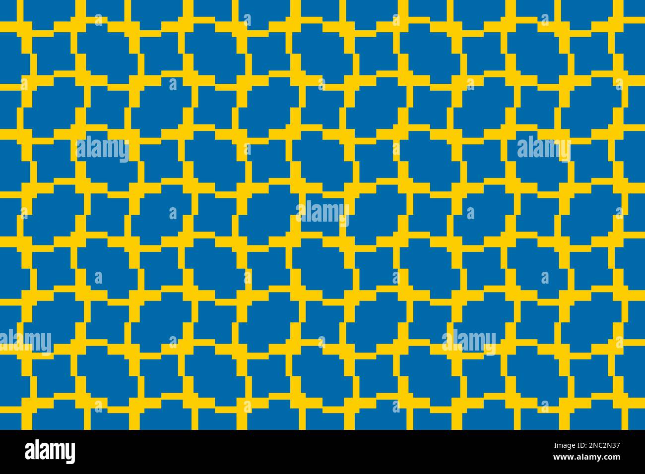 Geometric pattern in the colors of the national flag of Sweden. The ...