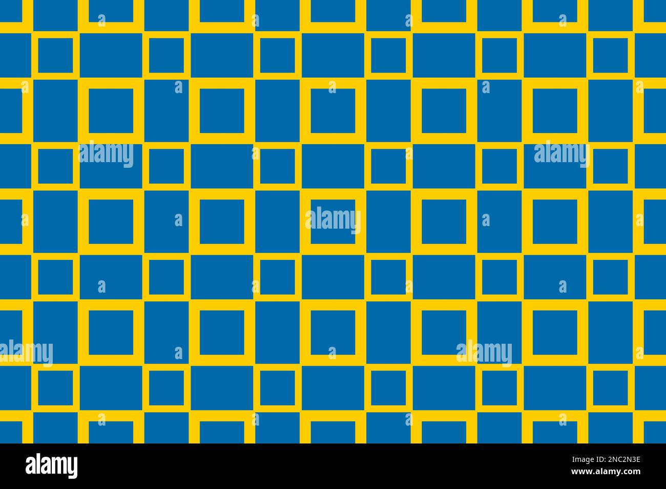 Geometric pattern in the colors of the national flag of Sweden. The ...