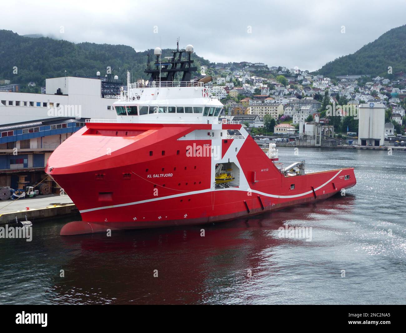 The red research vessel in a Norwegian port Stock Photo - Alamy