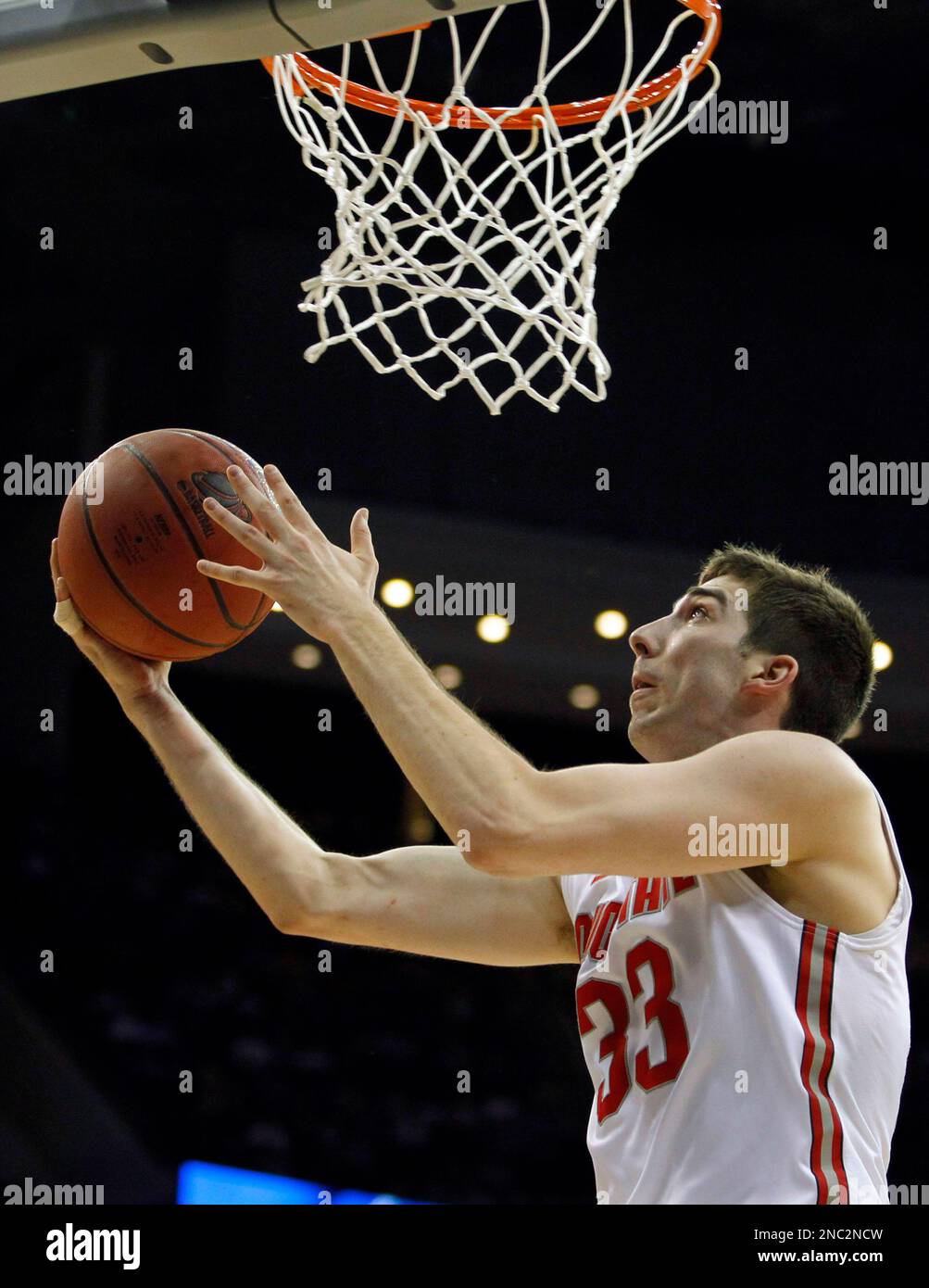 Ohio State's Jon Diebler (33) takes a shot during the first half of an ...