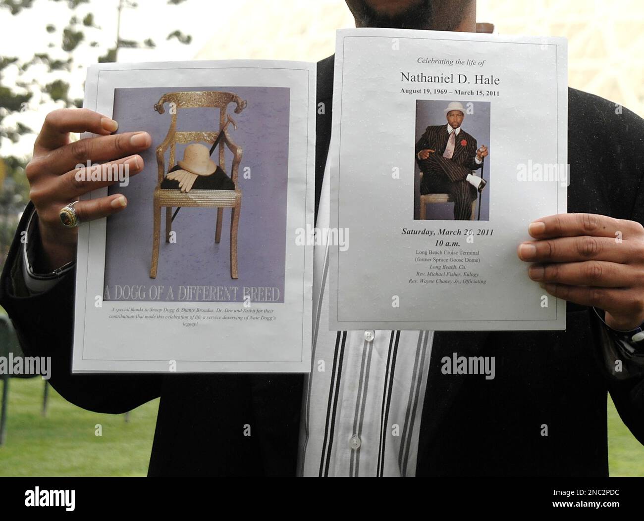 The program for the late rapper Nate Dogg's memorial service at the ...