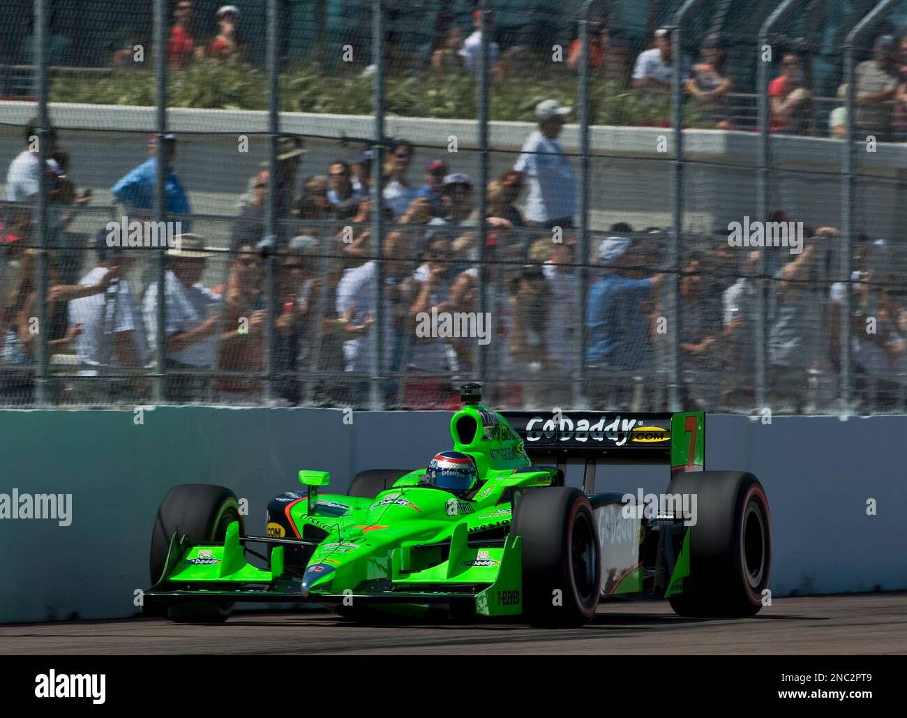 Andretti Autosport's Danica Patrick steers into turn 10 during ...
