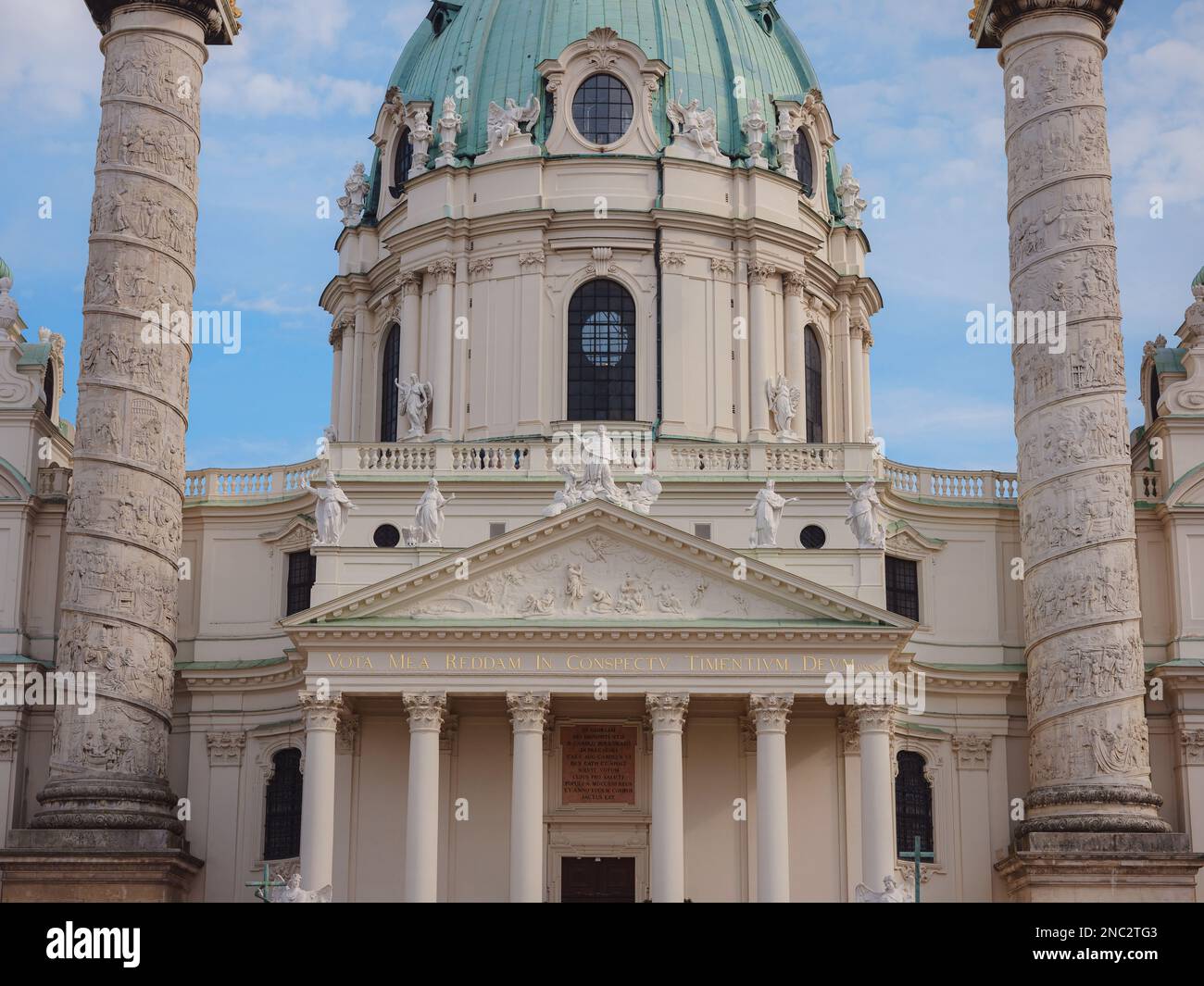 Catholic church located in the southern part of Karlsplatz, Vienna. One ...