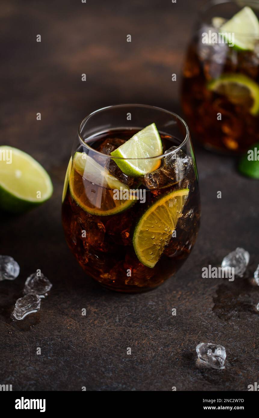 Rum cola cocktail strong hi-res stock photography and images - Alamy